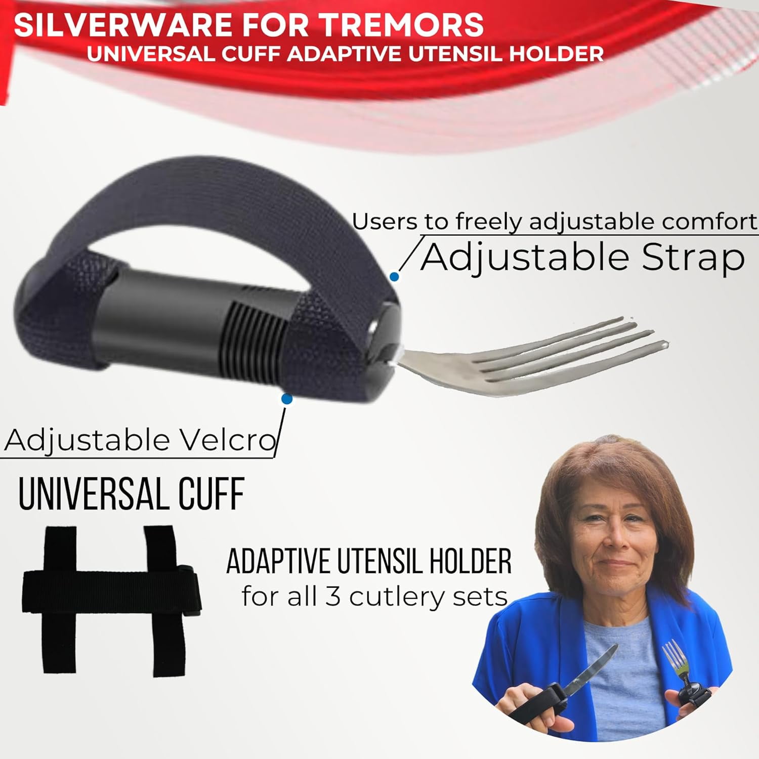 Eating Utensils for Disabled People | adapted Utensils| Universal Cuff ...