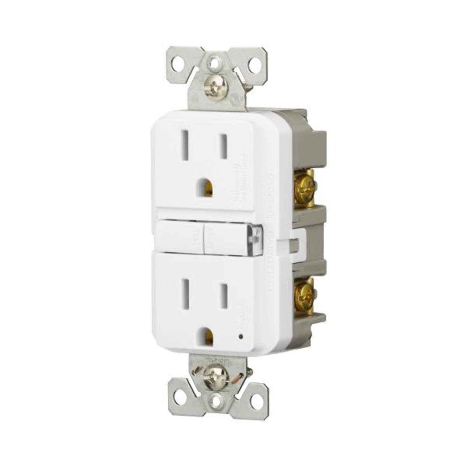 Eaton 15-Amp 125-volt GFCI Residential Decorator Outlet, White (3-Pack ...