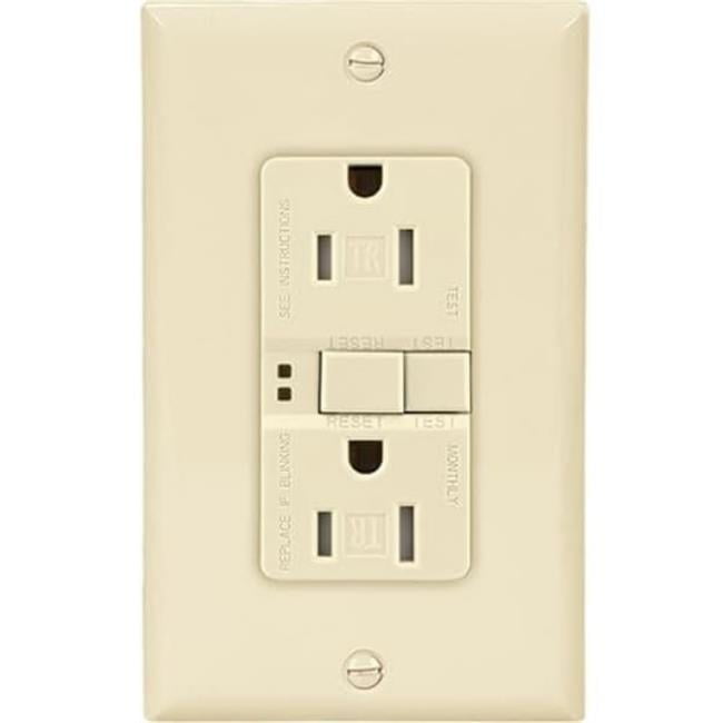 Eaton TRSGF15A-3-L 15A Wiring Tamper Resistant Duplex GFCI Receptacle ...