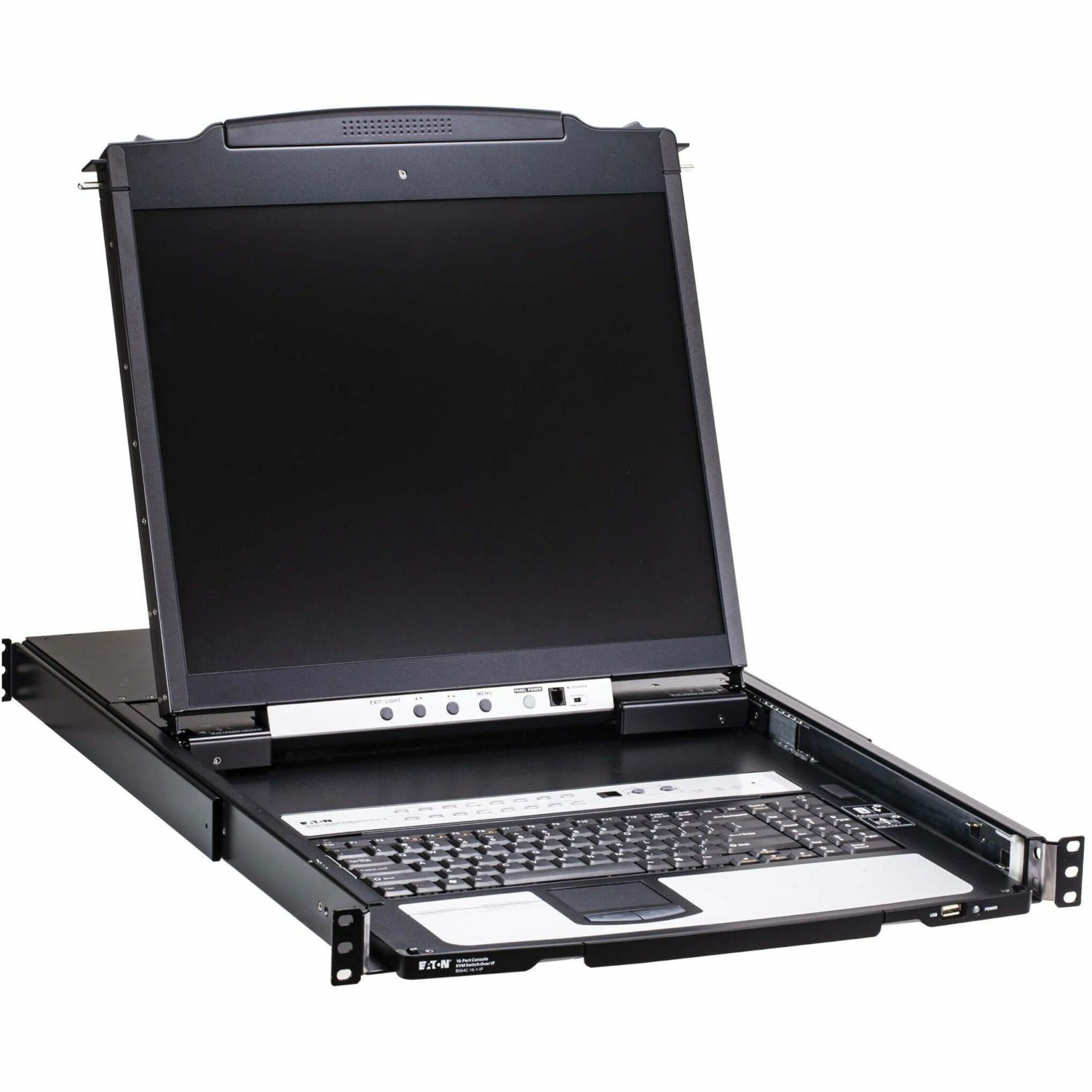 Eaton 16-Port Cat5 KVM over IP Switch - 19 in. LCD, 1 Remote or 1 Local ...