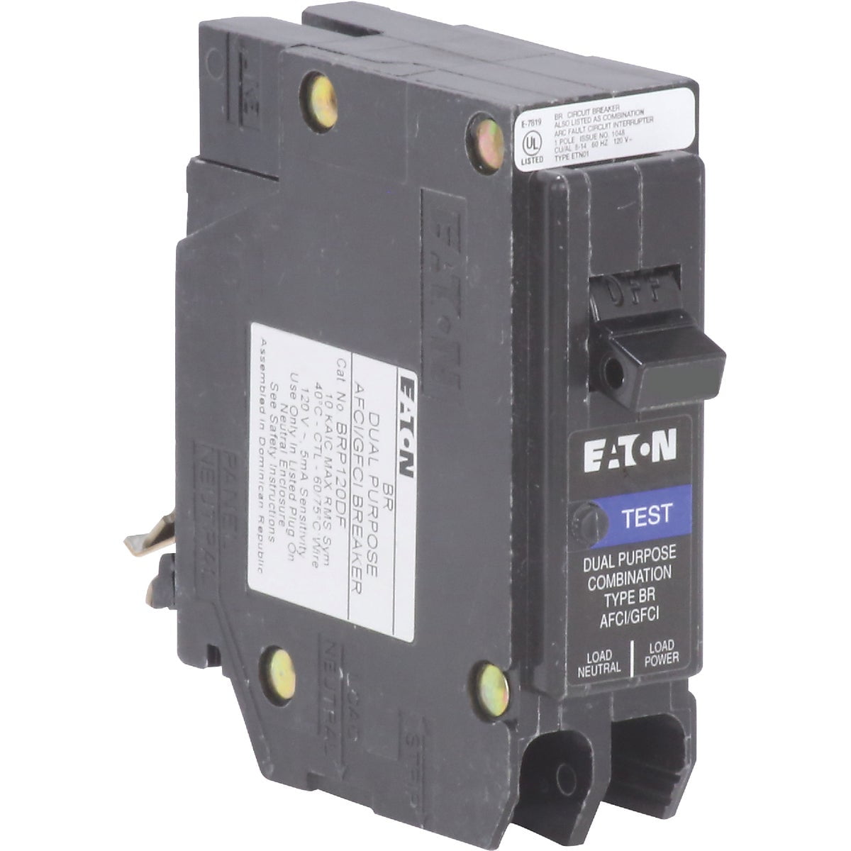 Eaton BR 20 Amp 1-Pole Dual Function Circuit Breaker - BRP120DF ...