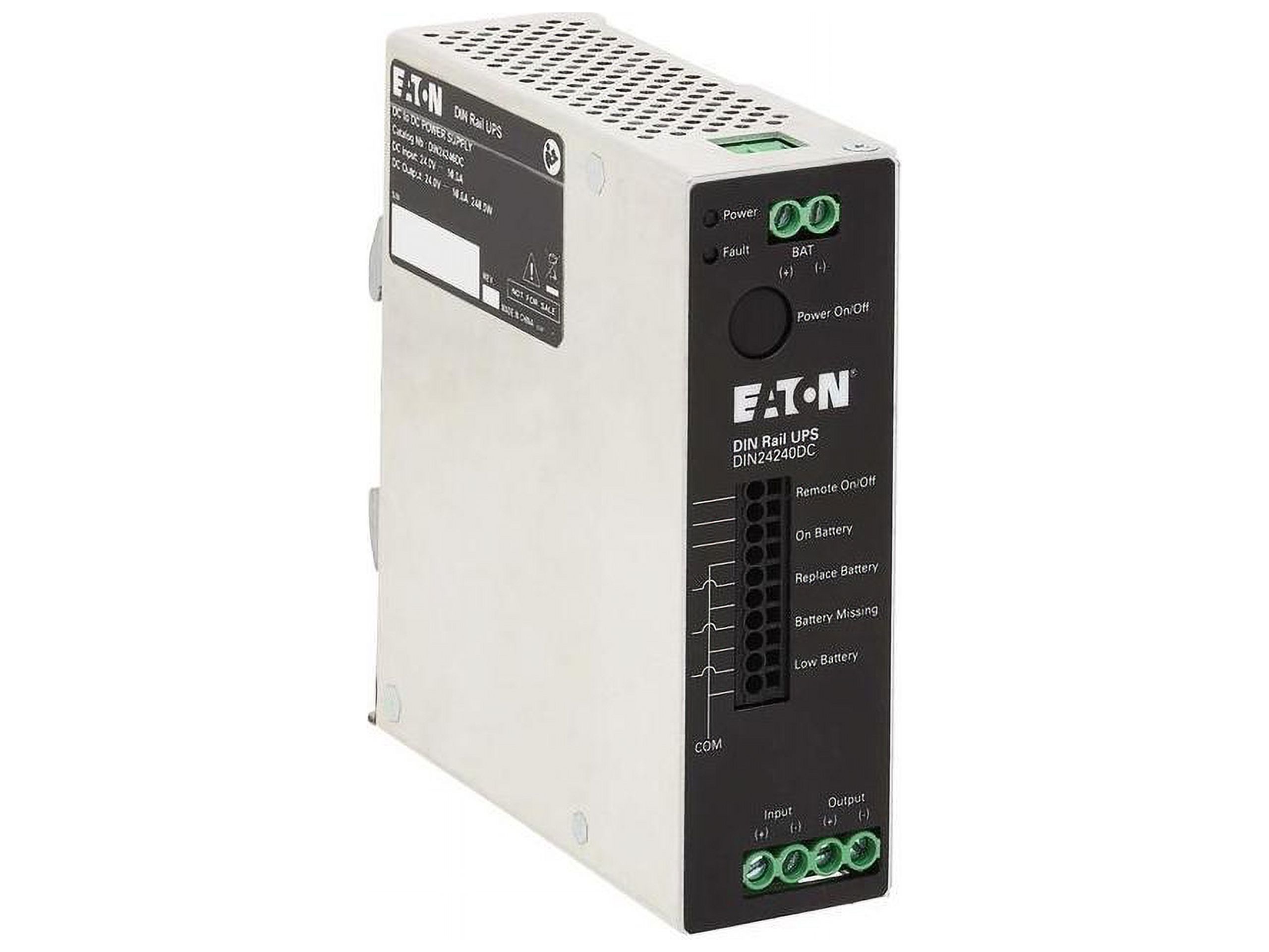 Eaton 240W 24V DC DIN Rail Industrial UPS - Hardwire Input/Output - DIN ...