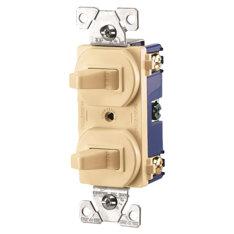 Eaton 275V-BOX 15-Amp 120/277-volt Commercial Grade Combination Single ...