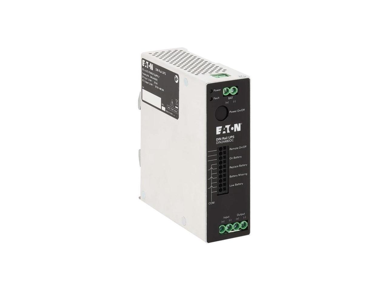 Eaton 480W 24V DC DIN Rail Industrial UPS - Hardwire Input/Output - DIN ...