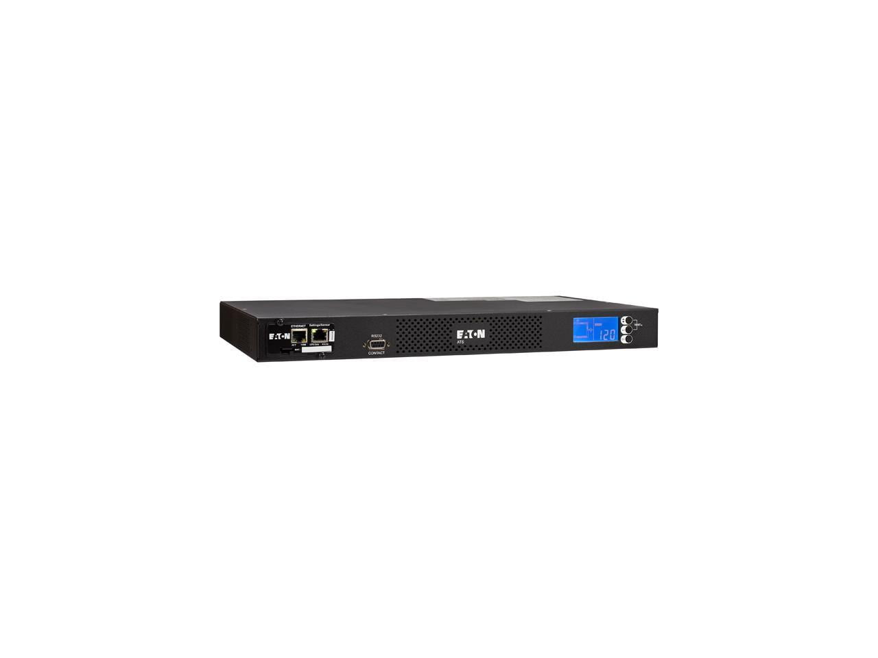 Eaton ATS rack PDU, 1U, (2) 5-15P input, 1.44 kW max, 120V, 12A, 10 ft ...