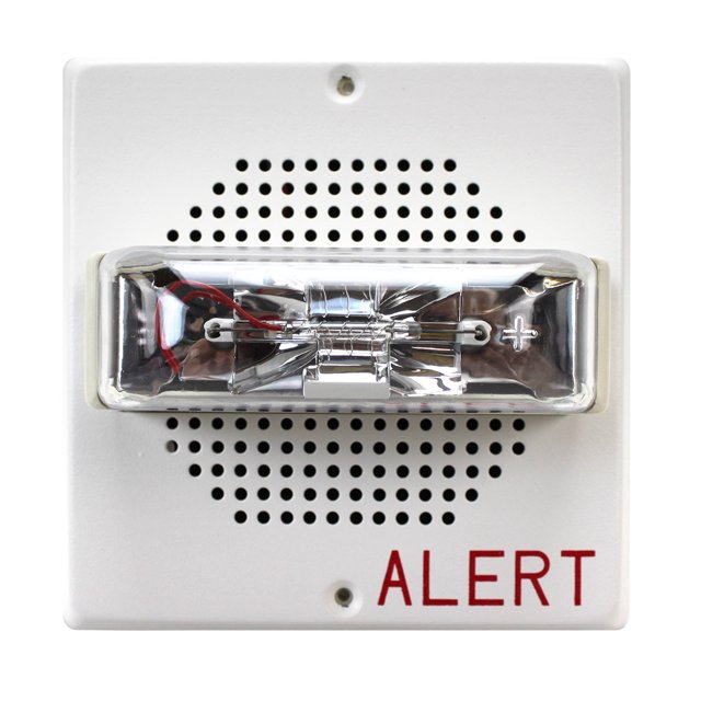 Amber and Clear Strobes and Speaker Strobes with Alert Lettering ...