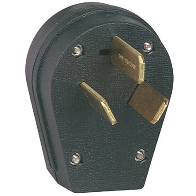 Plug and Receptacle, Angled Male Power Plug, Non-Grounding, Straight ...
