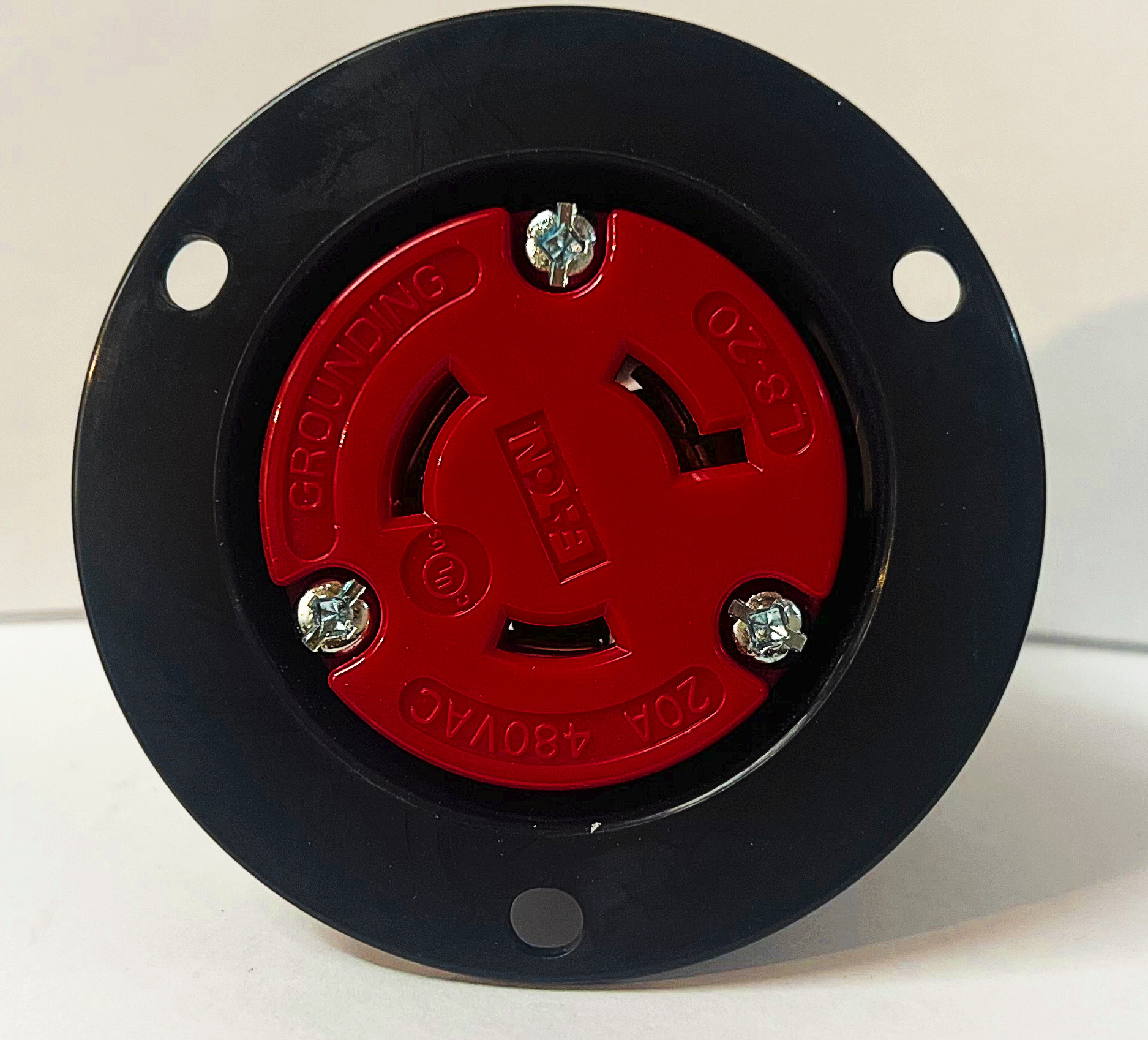 Eaton Arrow Hart AHCL820FO Color Coded Locking Flanged Outlet, RED, 20 ...