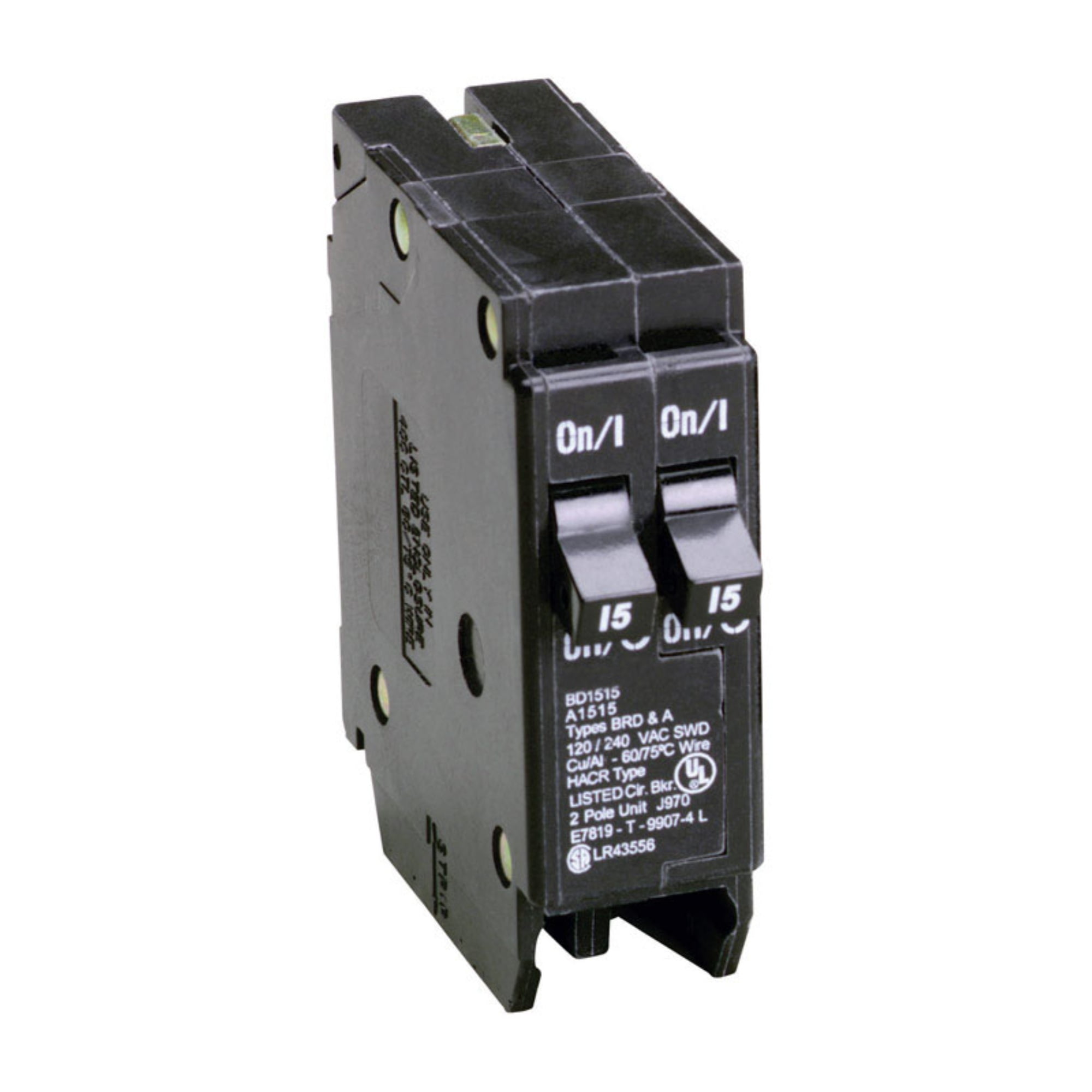 Eaton BD1515 Single Pole Tandem Duplex Circuit Breaker, 15 Amp ...