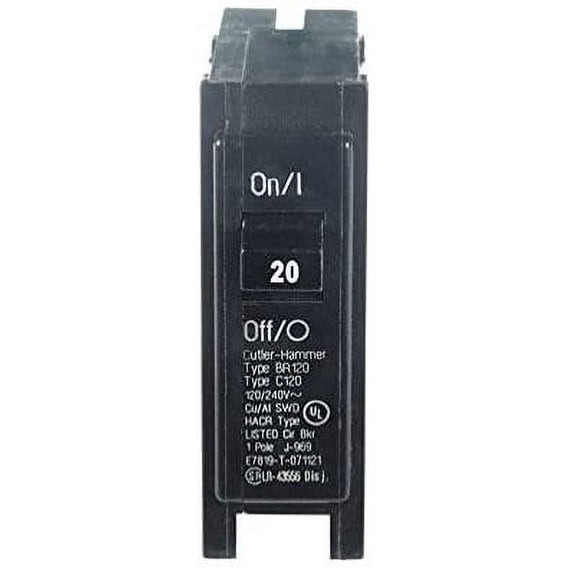 Eaton Electrical BR120 20 Amp Single Pole Circuit Breaker - Walmart.com