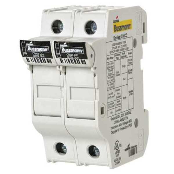 Eaton Bussmann Fuse Block,0 to 30A,Class CC,2 Pole CHCC2DU - Walmart.com