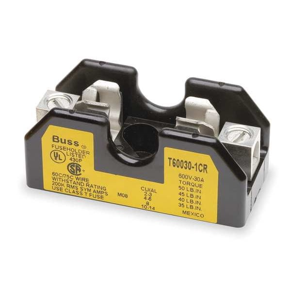 Eaton Bussmann Fuse Block,0 to 30A,T,1 Pole T60030-1CR - Walmart.com