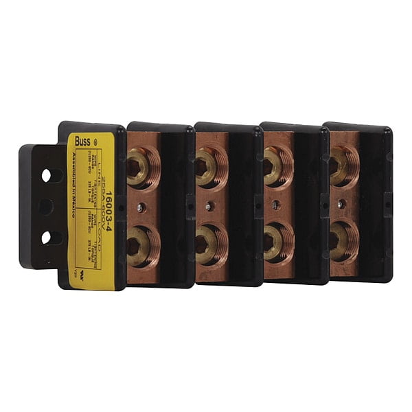Eaton Bussmann Power Distr Block,Al/Cu,600V AC/DC 16003-4 - Walmart.com