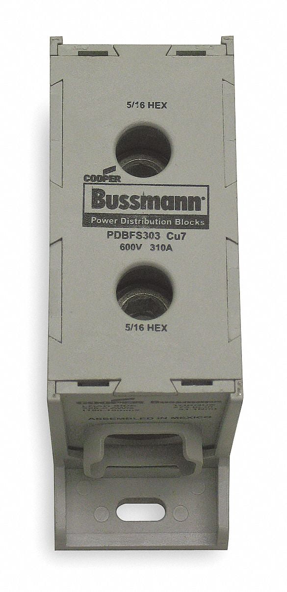 Eaton Bussmann Power Distr Block,Al/Cu,600V AC/DC PDBFS303 - Walmart.com