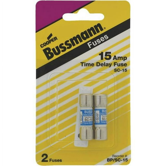 Eaton Cooper-Bussman BP-SC-15 15 A Cartridge Fuse Time Delay - Walmart.com