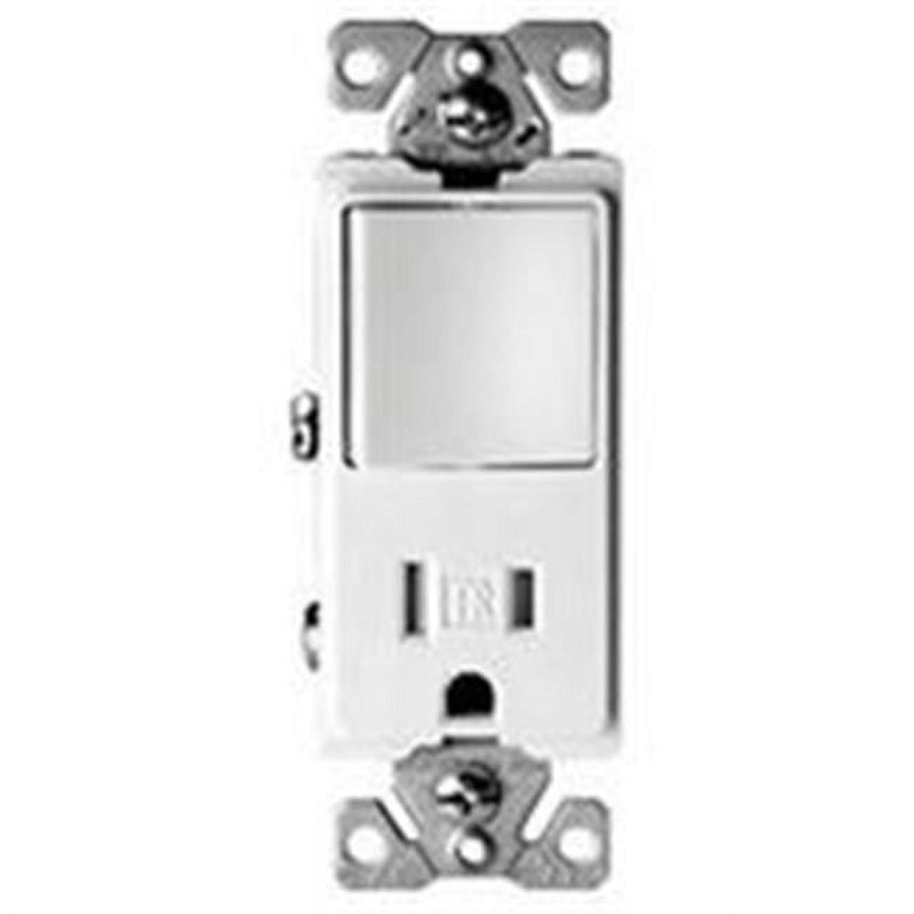 Eaton Cooper Wiring TR7730W Combination Switch/Receptacle, 1 -Pole, 15 ...
