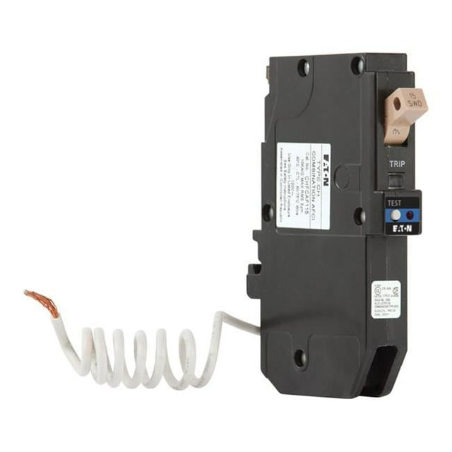 Eaton Cutler-Hammer 15 amp Arc Fault Single Pole Circuit Breaker ...