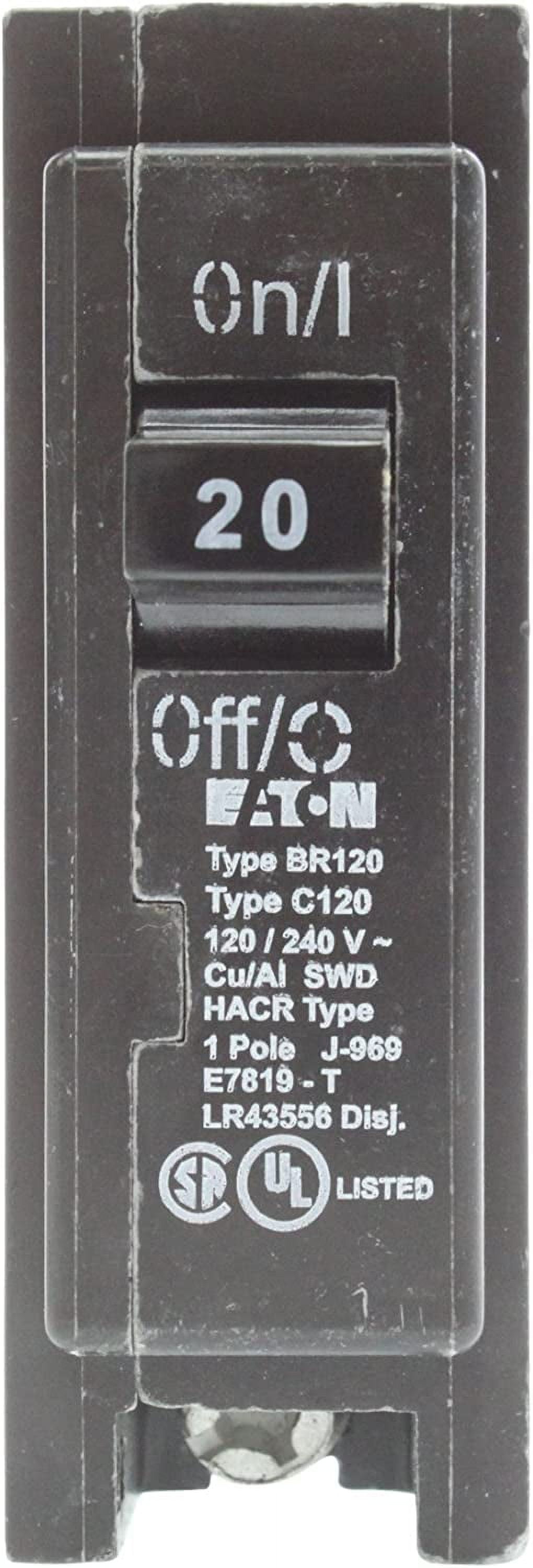 Eaton Cutler-Hammer BR120 Interchangeable Circuit Breaker, 20A, (10 ...