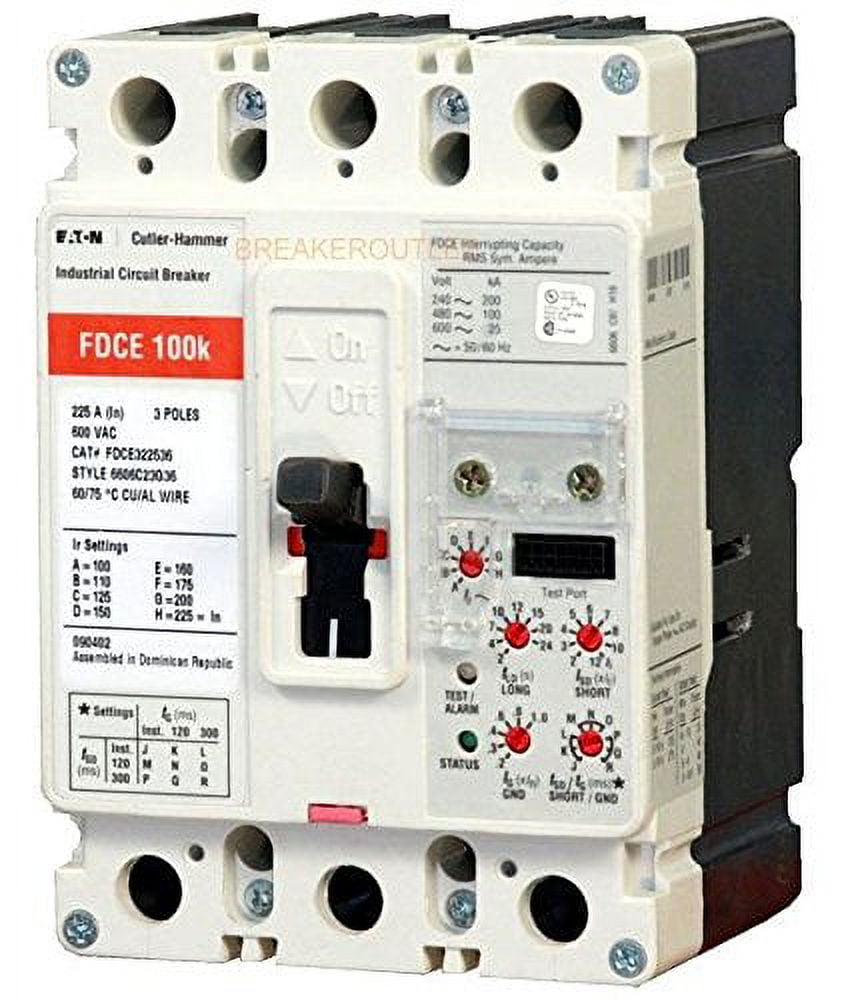 Eaton Cutler Hammer Electrical Circuit Breaker, 3 Pole, 160 Amp, 480v ...
