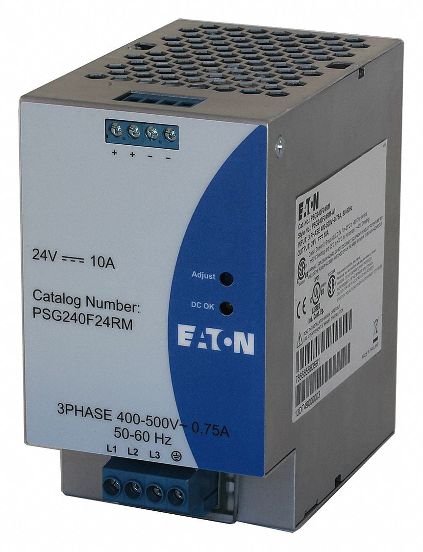 Eaton DC Power Supply,24VDC,10A,50/60 Hz PSG240F24RM - Walmart.com