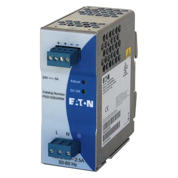 Eaton DC Power Supply,24VDC,5A,50/60 Hz PSG120E24RM - Walmart.com