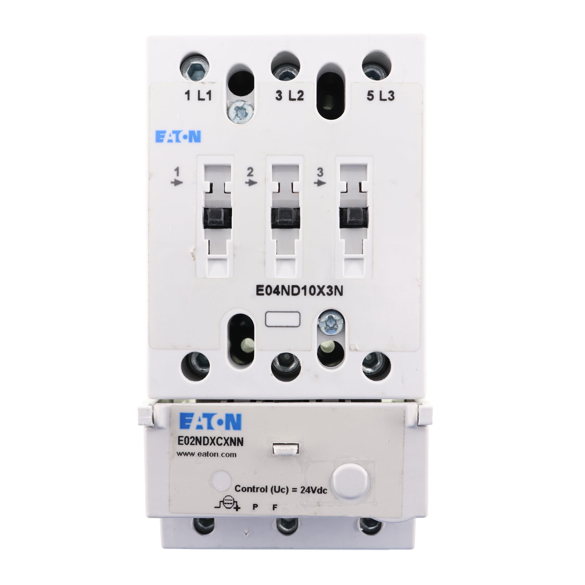 Eaton E04ND10X3N Contact Block, D-Frame, 3-Pole, 24V Coil, 100-Amps ...