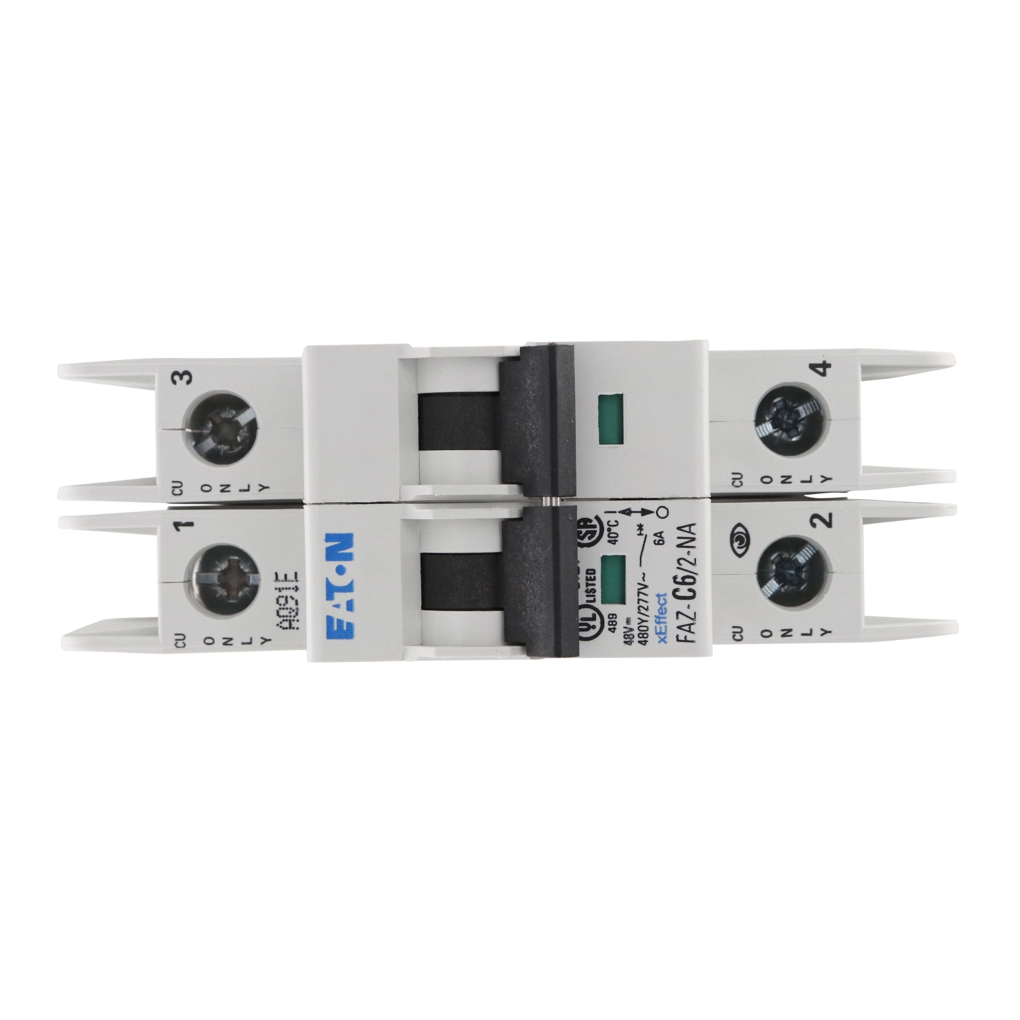 Eaton FAZ-C6/2-NA, 6 Amp Two-Pole C-Curve UL 489 Miniature Circuit Breaker - Walmart.com