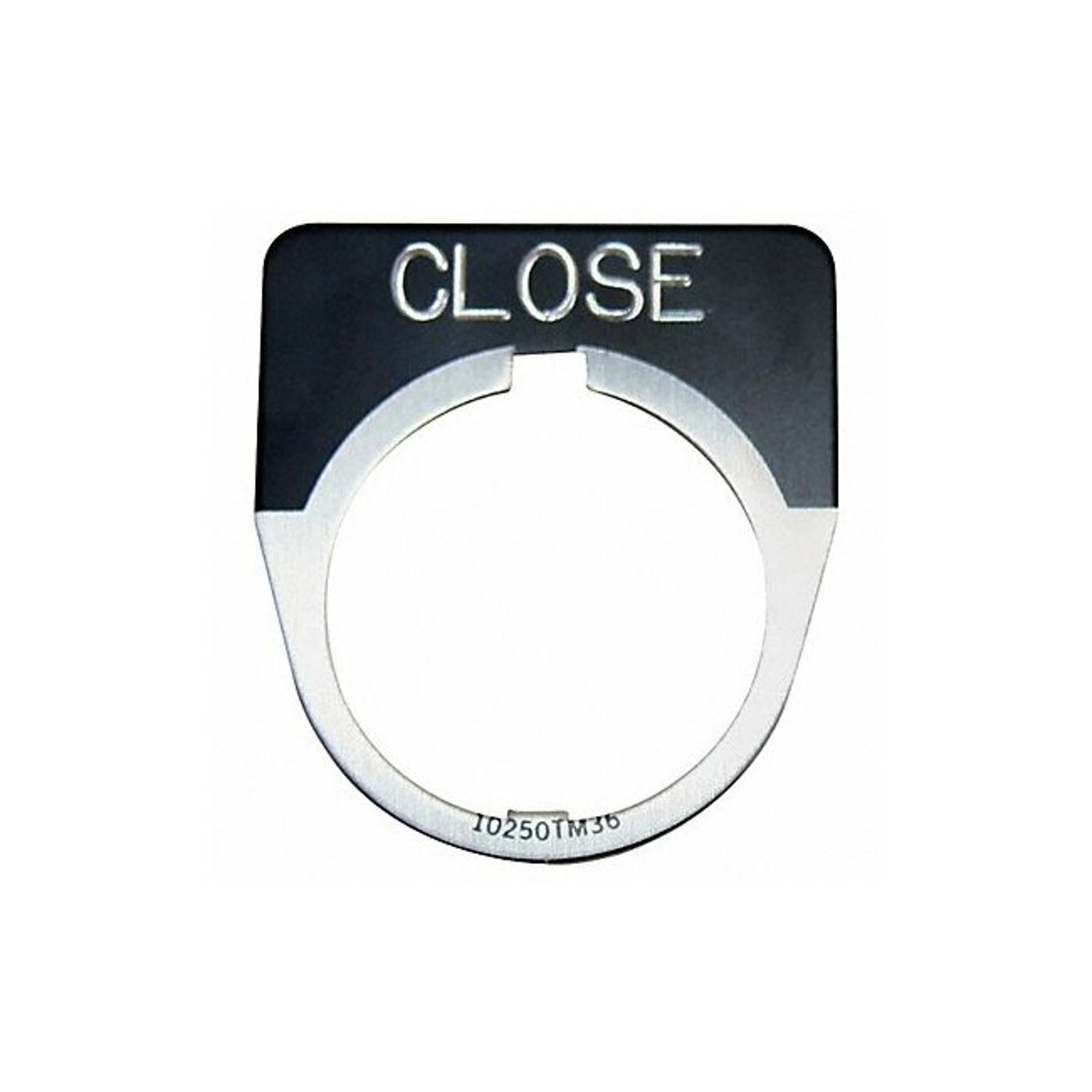 Eaton Legend Plate,Half Round,Close,Black 10250TM11 - Walmart.com