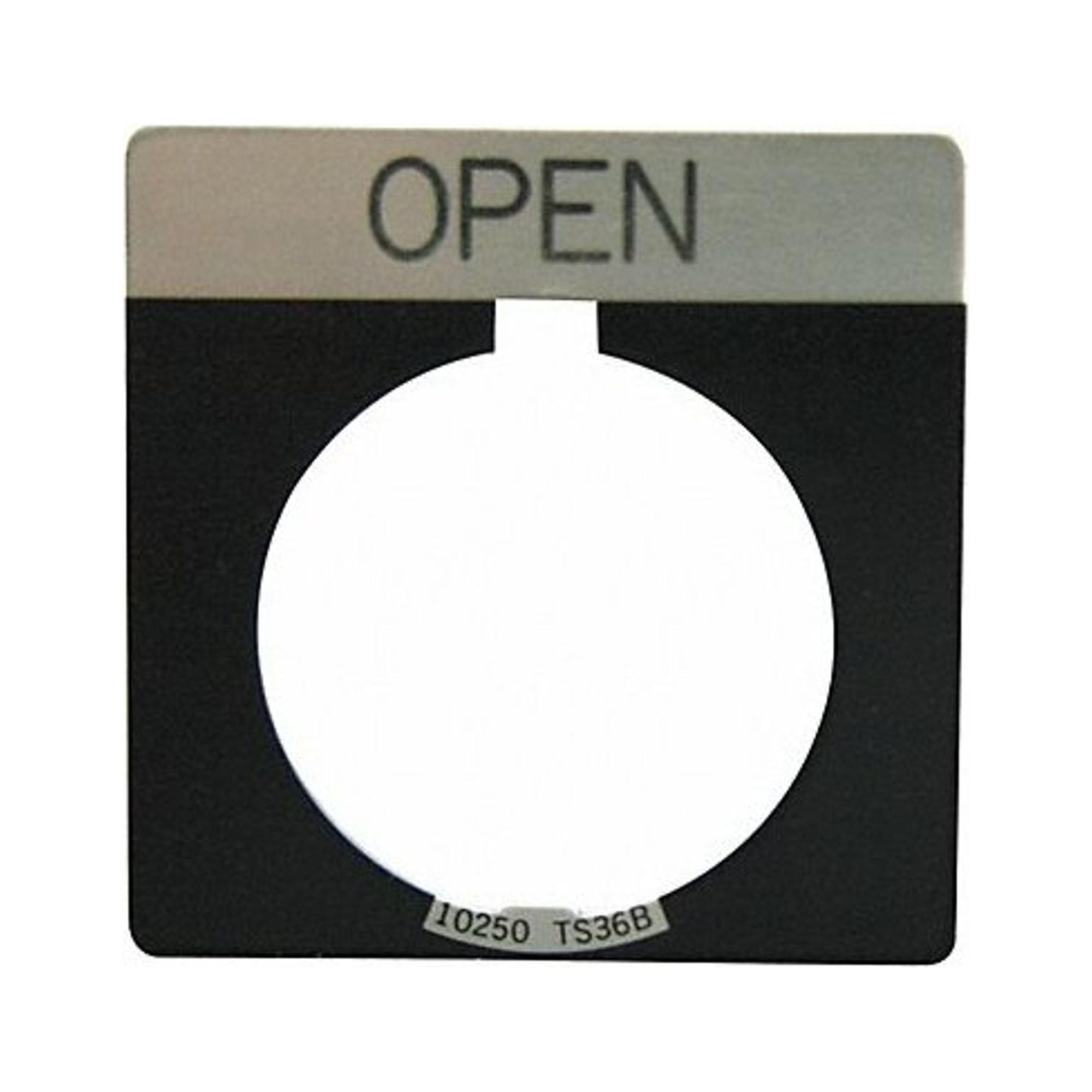 Eaton Legend Plate, Open, White/Black, Square 10250TS26 - Walmart.com