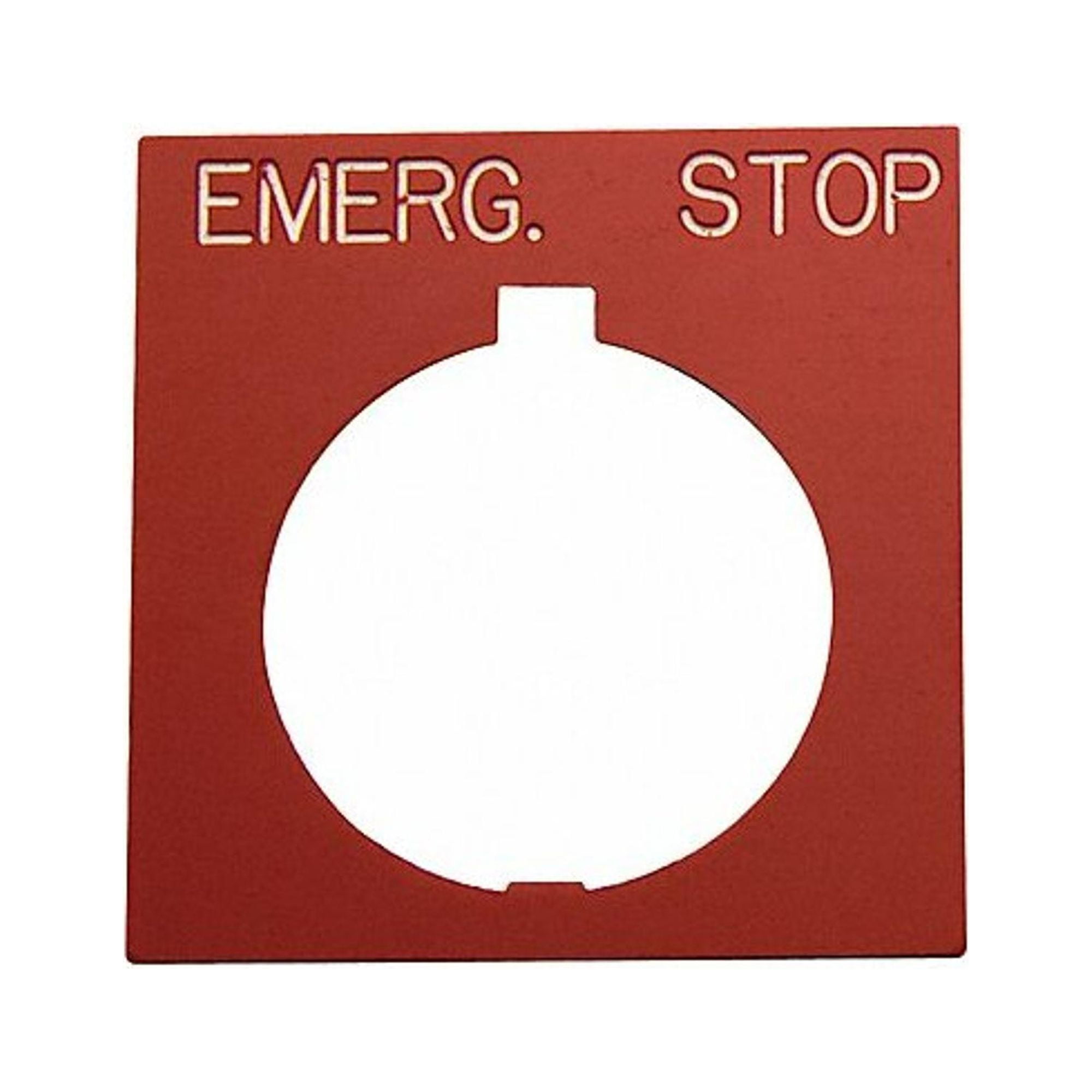 Eaton Legend Plate, Square, Emerg.Stop, Black/Red HT8SP13 - Walmart.com