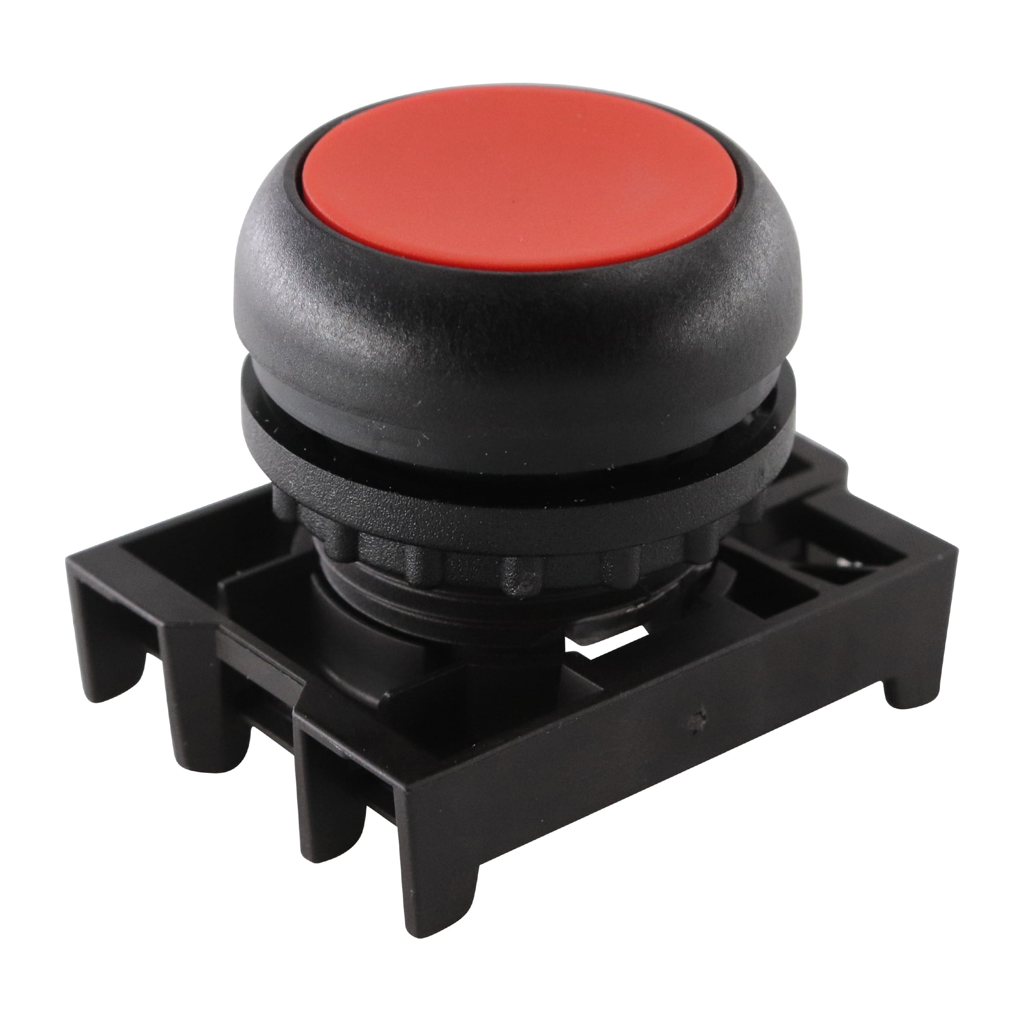 Eaton M22S-D-X-SRG Pushbutton, 22mm Diameter, Flush Mounted, Black, Red Green Actuator, Black ...