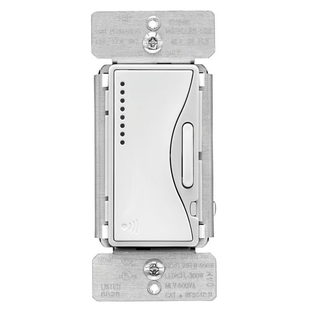 Eaton RF9643-NWS Z-Wave plus dimmer switch, White Satin, Single Pole ...