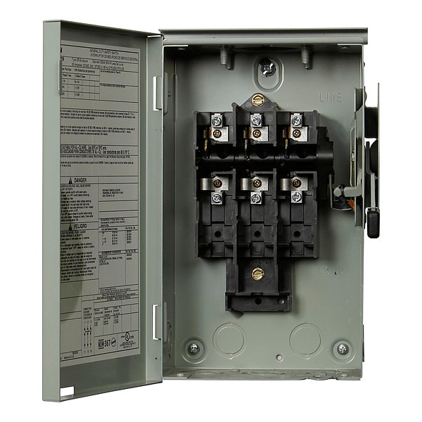 Eaton Safety Switch, Non-Fusible, 30 A, Steel DG321URB - Walmart.com
