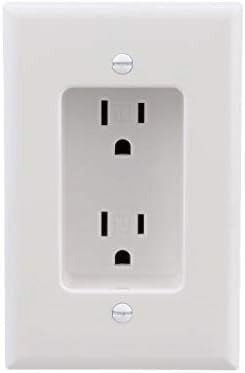 Eaton TR780W 15-Amp 3-Wire 125-Volt Tamper Resistant Recessed Duplex ...