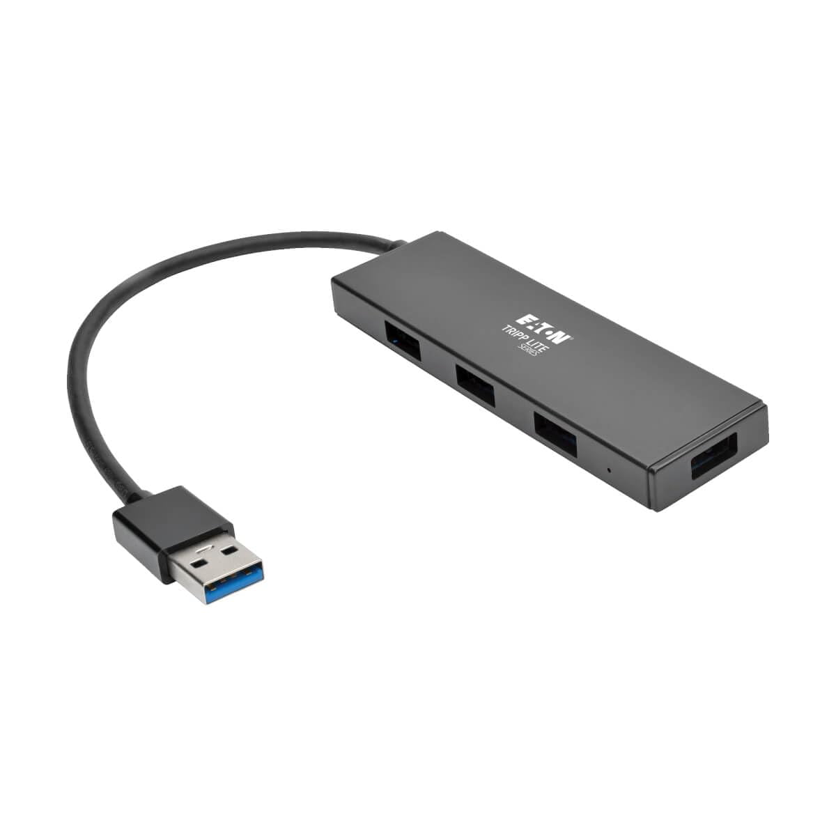 Eaton Tripp Lite 4-Port Portable Slim USB 3.0 Super speed Hub with Built In Cable (U360-004-SLIM ...