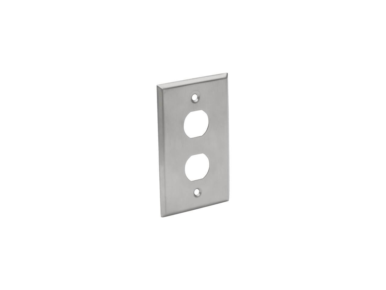 Tripp Lite RJ45 Bulkhead Wall Plate 2 Cutouts Industrial Metal Single ...