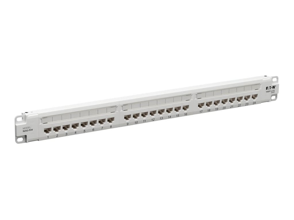 Eaton Tripp Lite Series 24-Port Cat6 Patch Panel - 4PPoE Compliant, 110 ...