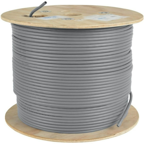 Tripp Lite Cat5e 350 MHz Bulk Solid-Core Plenum-Rated PVC Cable, Gray ...