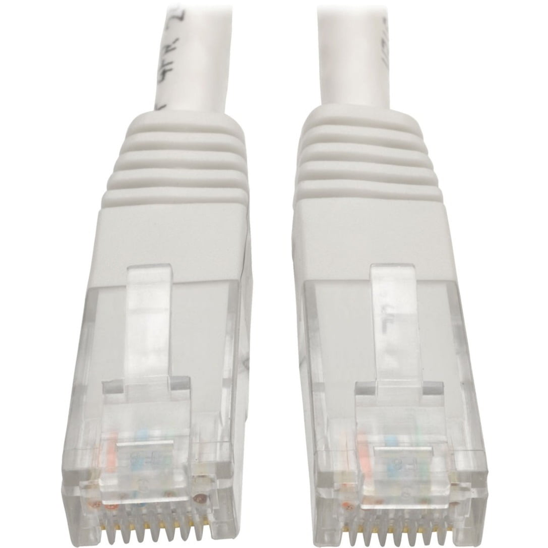 Eaton Tripp Lite Series Cat6 Gigabit Molded (UTP) Ethernet Cable (RJ45 M/M), PoE, White. 100 ft ...