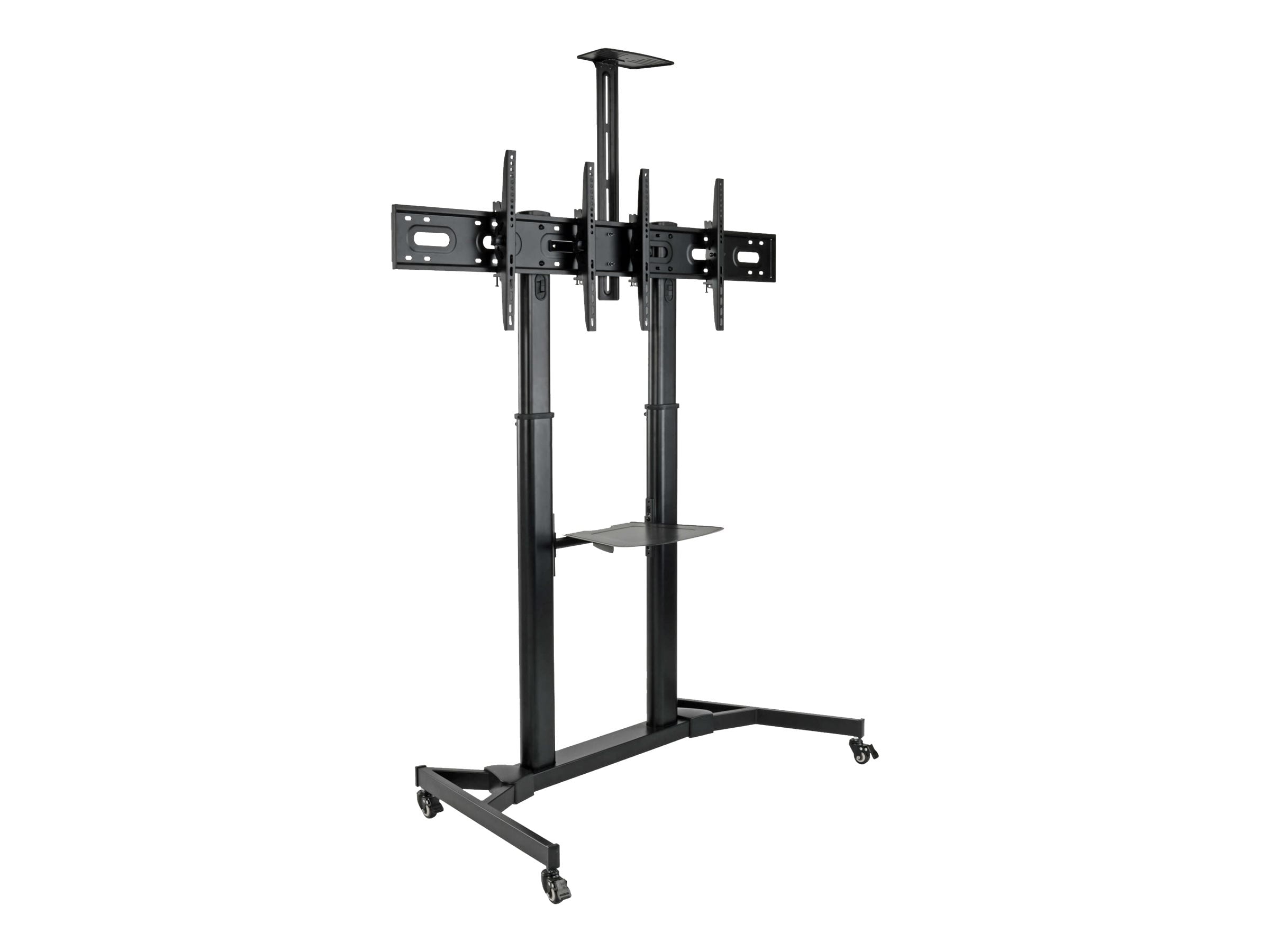 Tripp Lite Dual Screen Mobile TV Floor Stand Cart Height-Adjustable 35 ...
