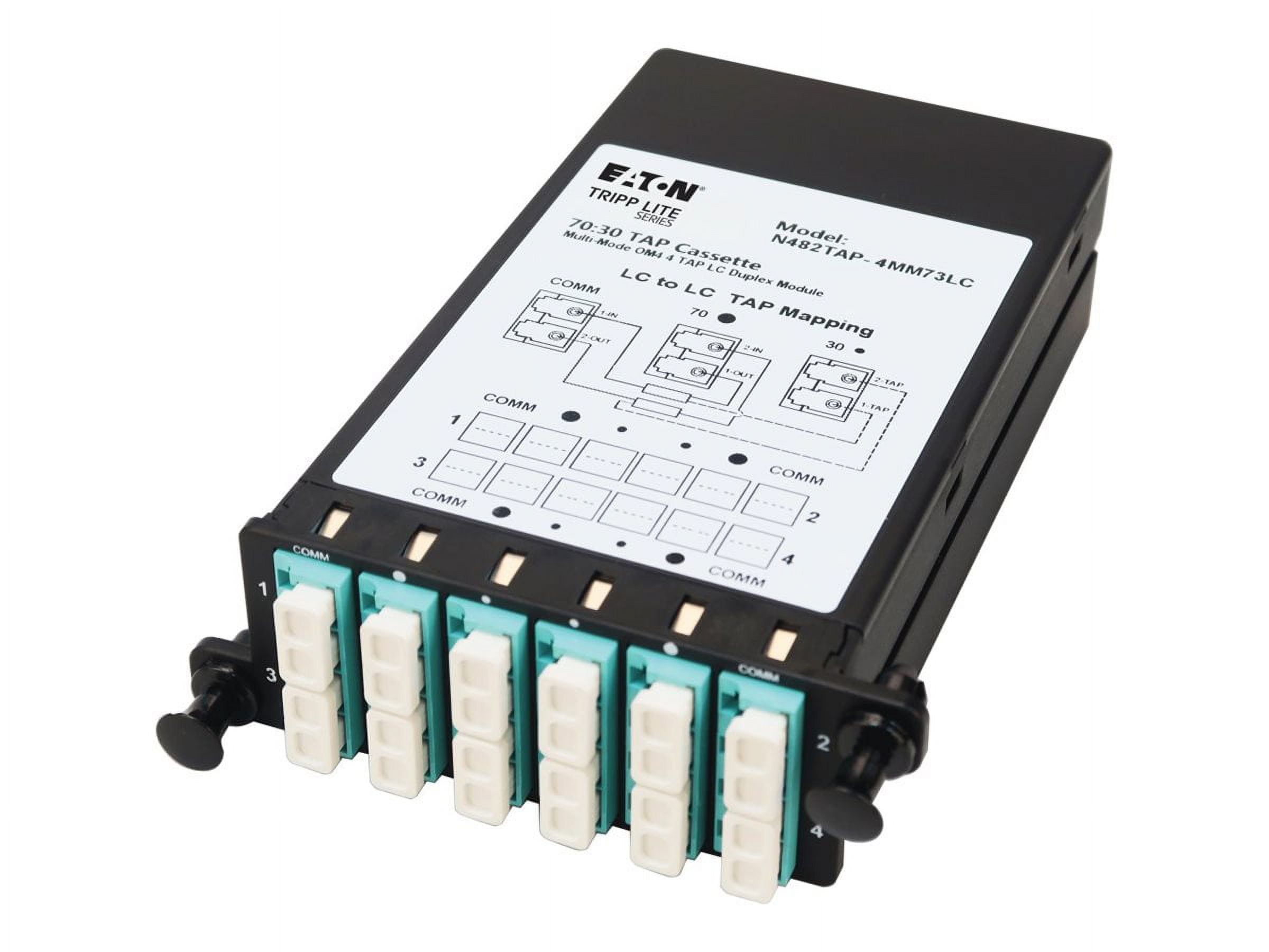 Eaton Tripp Lite Series Fiber TAP Cassette - Multimode, 4x Duplex LC ...
