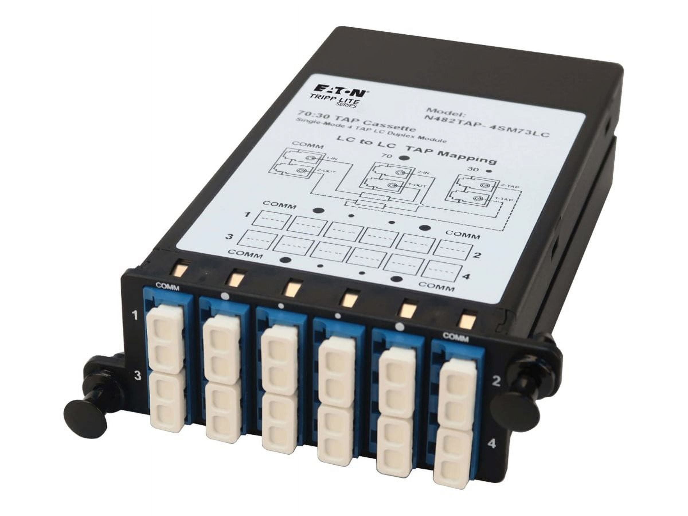 Eaton Tripp Lite Series Fiber TAP Cassette - Singlemode, 4x Duplex LC ...