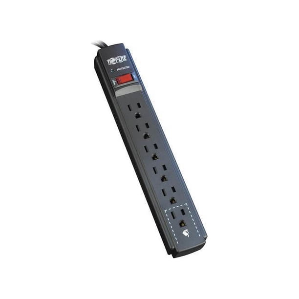 Tripp Lite Protect It! 6-Outlet Surge Protector Strip, 6 ft. Cord, 790 ...