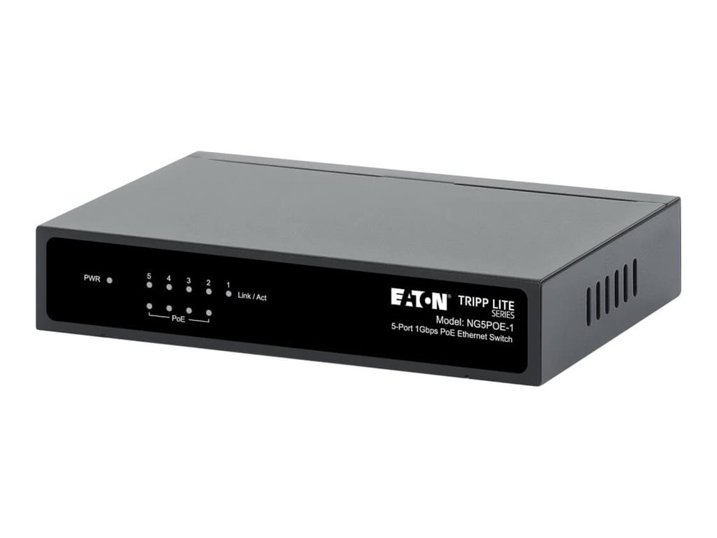 Eaton Tripp Lite Series 5-Port 10/100/1000 Mbps PoE-Powered Desktop ...
