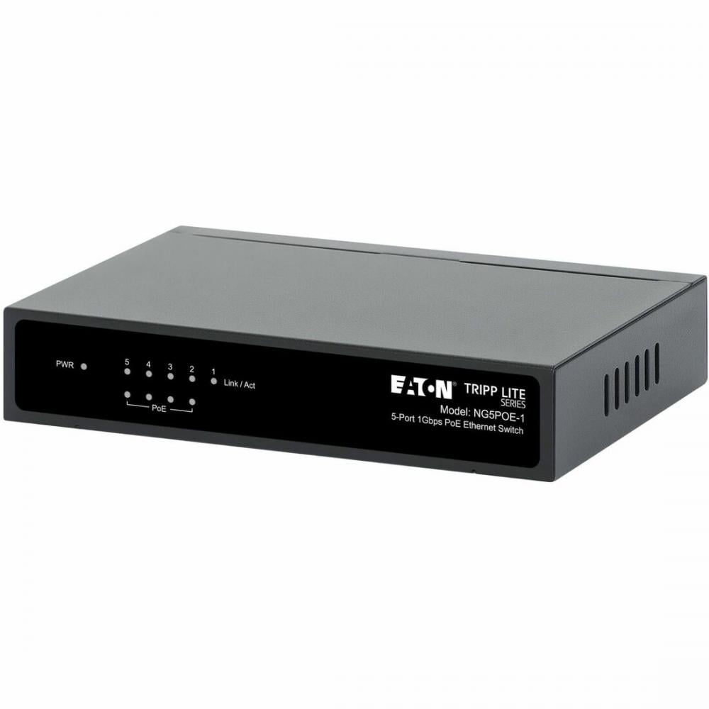 Eaton Tripp Lite Series 5-Port 10/100/1000 Mbps PoE-Powered Desktop Gigabit Ethernet Unmanaged ...