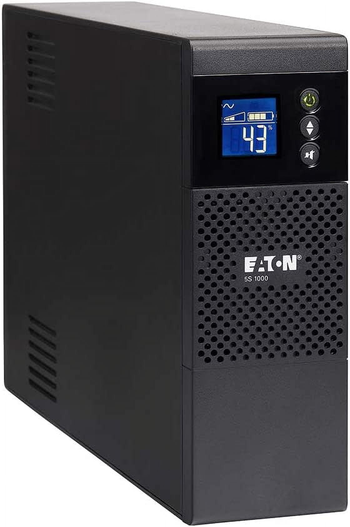 Eaton 5S UPS 1000VA 600 Watt 120V LCD Line-Interactive Battery Backup ECO USB - Tower - 3 Minute ...