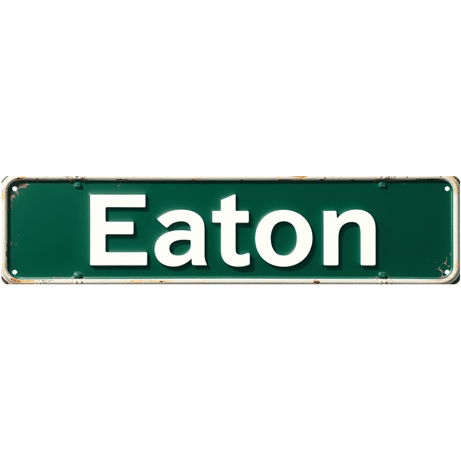 Eaton Vintage Tin Sign - 16x4 Inches - Ideal for Farmhouse, Man Cave ...