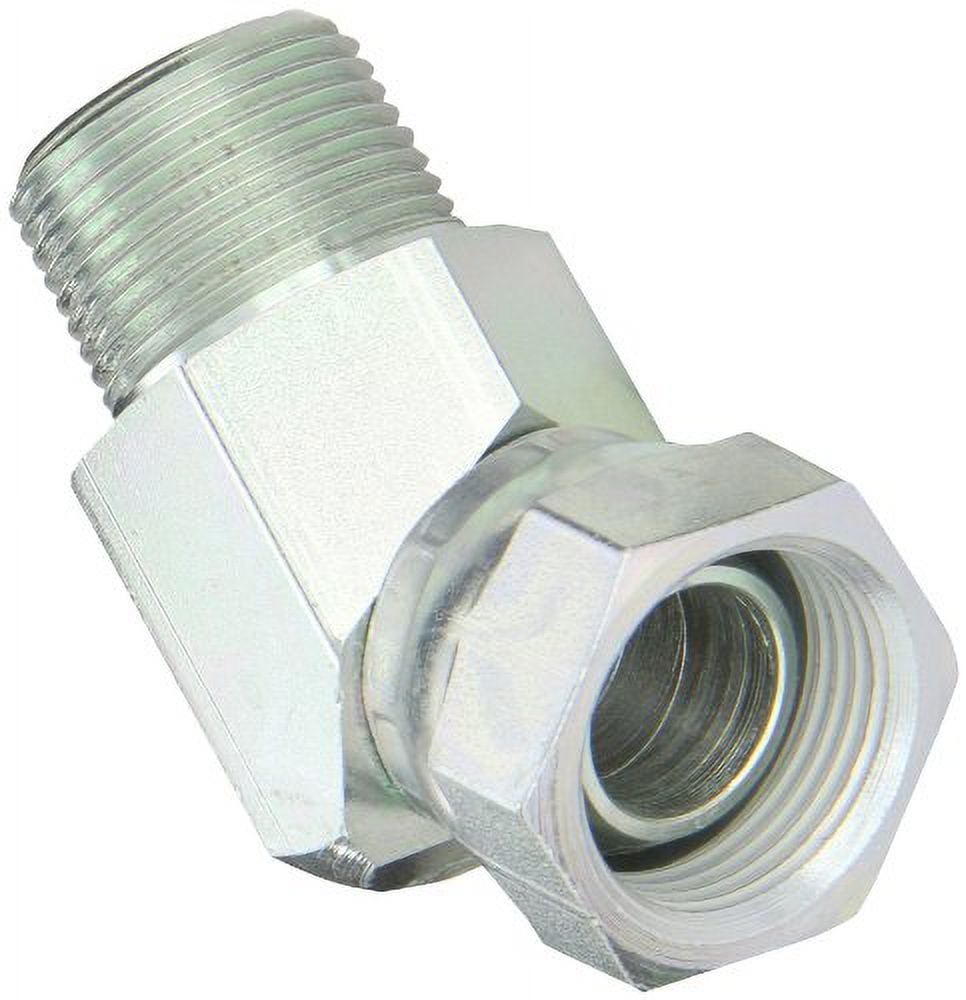 Eaton Weatherhead 9355X12X12 Carbon Steel Fitting, Swivel, 45 Degree Elbow, 3/4" NPSM Female x 3 ...