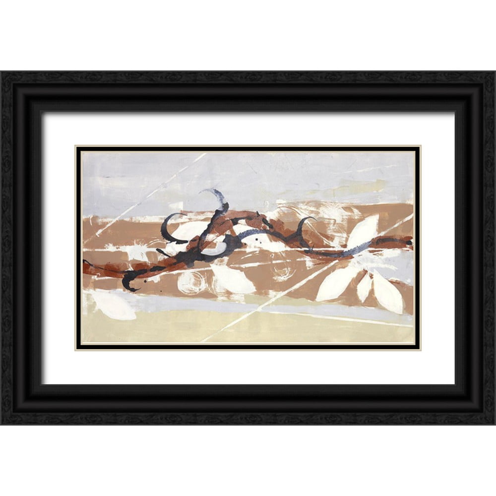 Eaton, Winnie 24x15 Black Ornate Wood Framed with Double Matting Museum ...