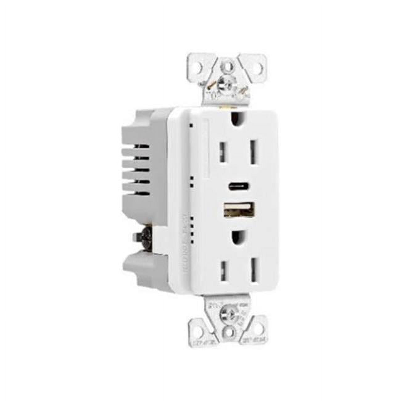 Eaton Wiring 15A Type A USB-C 2-Pole Outlet, Ivory - Walmart.com